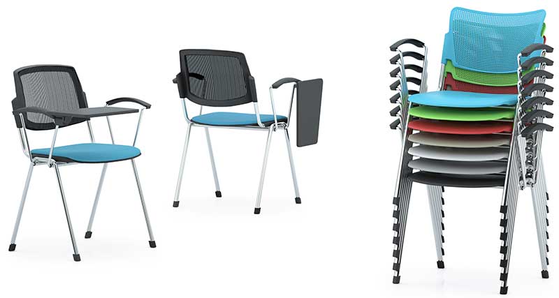 Stacking chairs for conference and training use